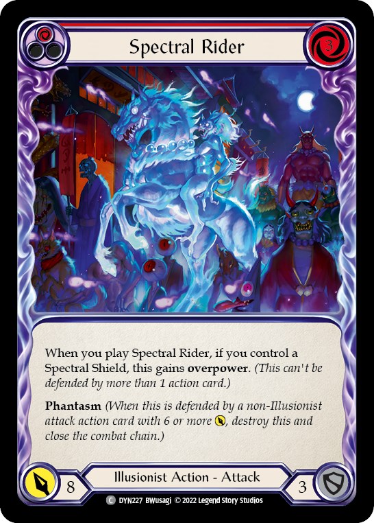 Spectral Rider (Red) - Dynasty - Flesh and Blood TCG