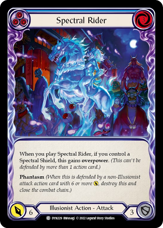 Spectral Rider (Blue) - Dynasty - Flesh and Blood TCG