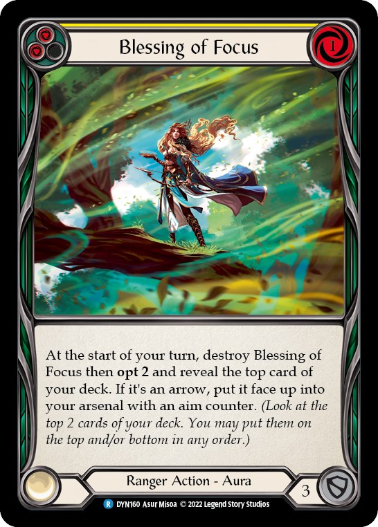 Blessing of Focus (Yellow) - Dynasty - Flesh and Blood TCG