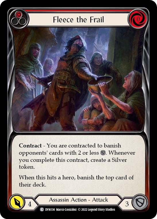 Fleece the Frail (Red) - Dynasty - Flesh and Blood TCG