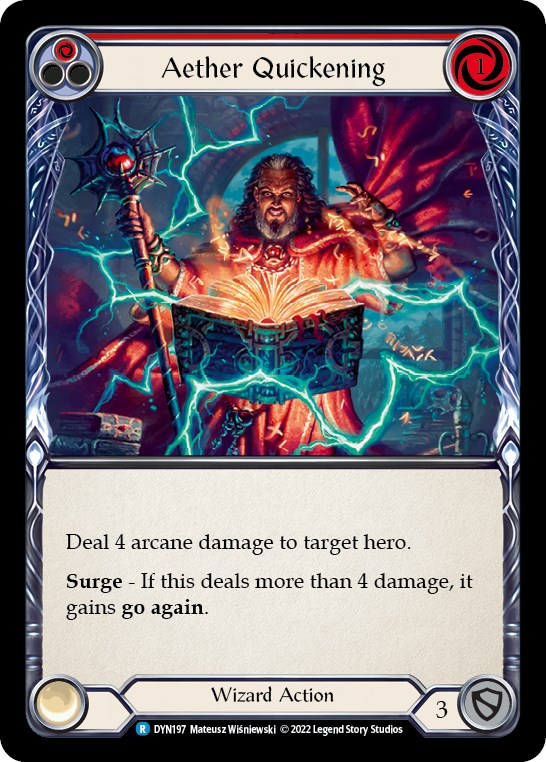 Aether Quickening (Red) - Dynasty - Flesh and Blood TCG