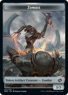 Zombie Token - The Brothers' War - Magic: The Gathering
