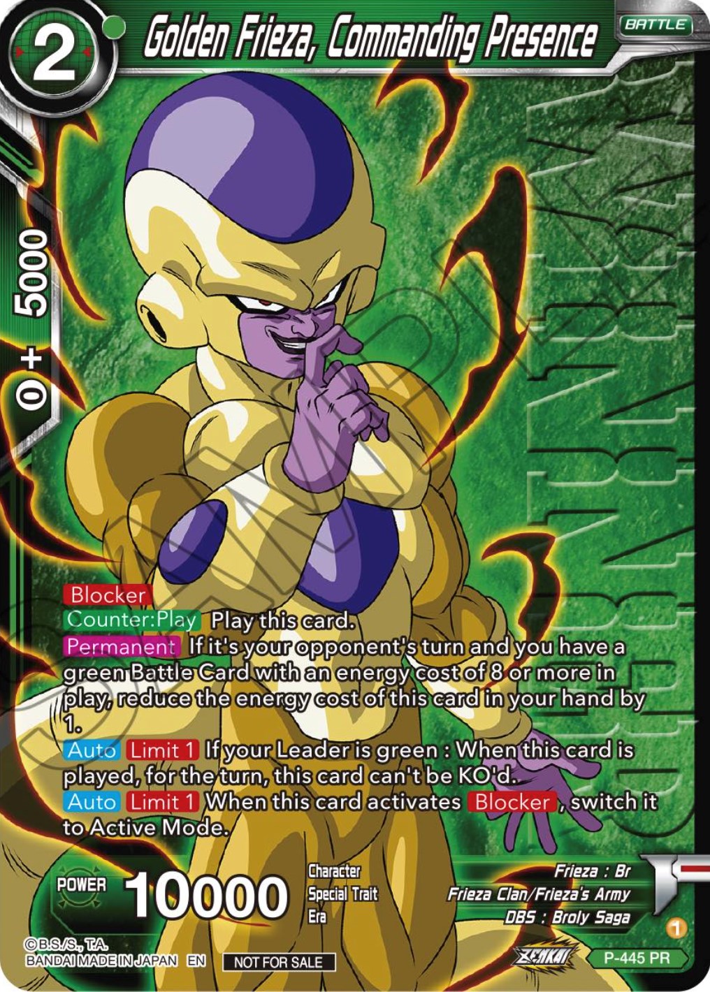 Golden Frieza, Commanding Presence (Winner) - Tournament Promotion ...