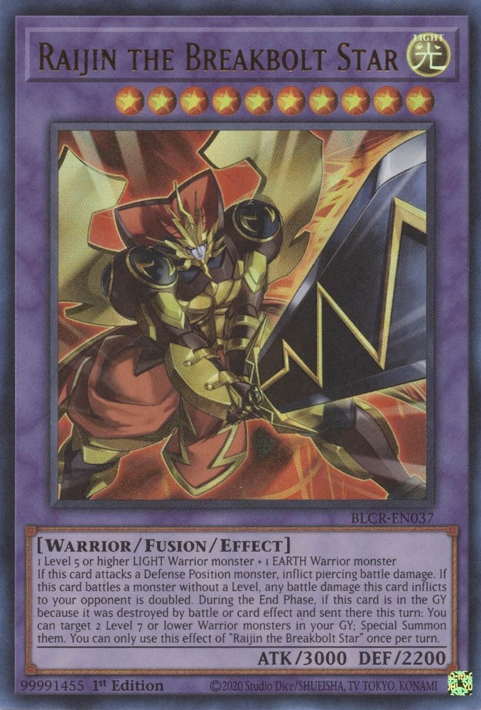 Raijin the Breakbolt Star - Battles of Legend: Crystal Revenge - YuGiOh