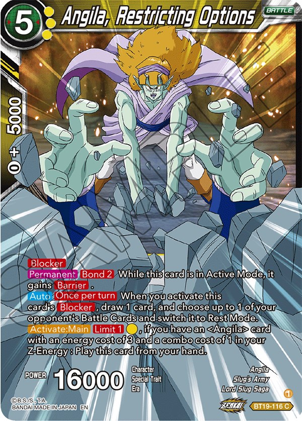 Angila, Restricting Options - Fighter's Ambition - Dragon Ball Super CCG