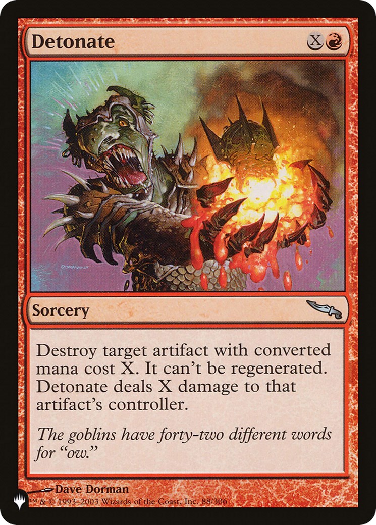 Detonate - The List Reprints - Magic: The Gathering