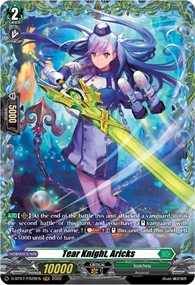 Tear Knight, Aricks (FR) - Raging Flames Against Emerald Storm - Cardfight Vanguard