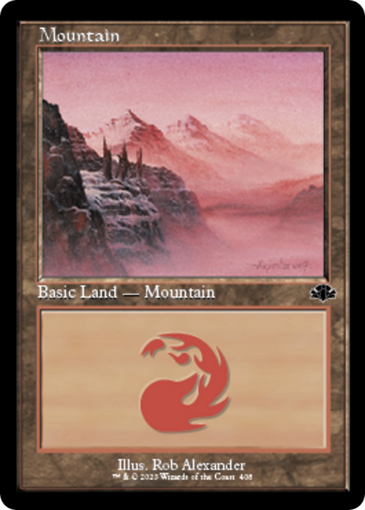 Mountain (408) (Retro Frame) - Dominaria Remastered - Magic: The Gathering