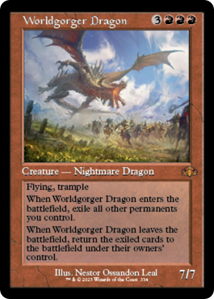 Worldgorger Dragon (Retro Frame) - Dominaria Remastered - Magic: The ...