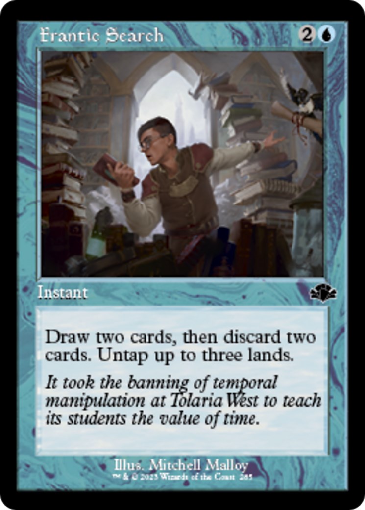 Frantic Search (Retro Frame) - Dominaria Remastered - Magic: The Gathering