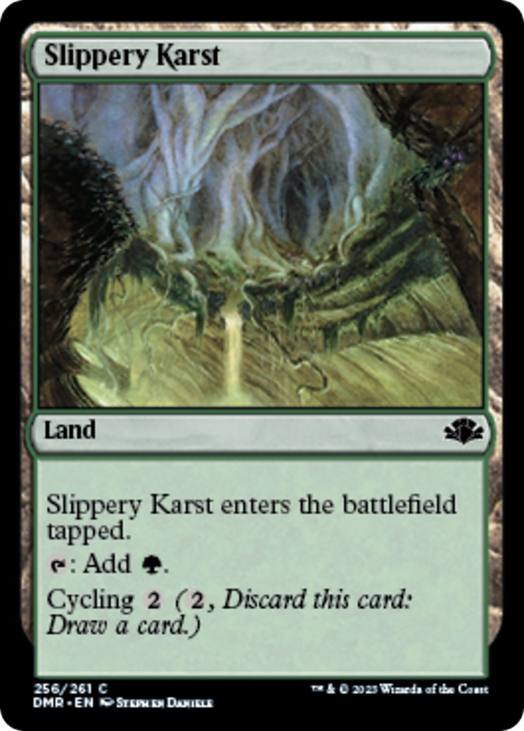 Slippery Karst - Dominaria Remastered - Magic: The Gathering