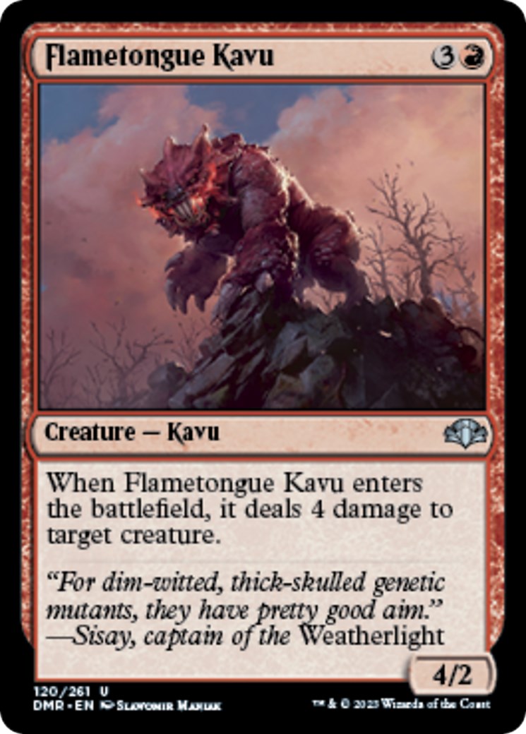 Flametongue Kavu - Dominaria Remastered - Magic: The Gathering