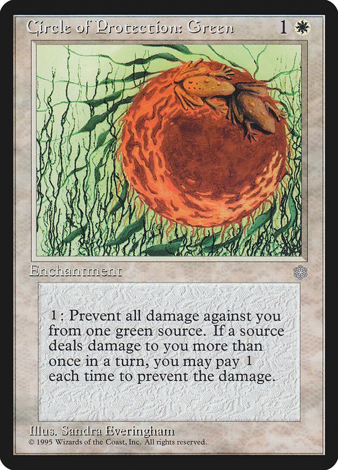 Circle of Protection: Green - Ice Age - Magic: The Gathering