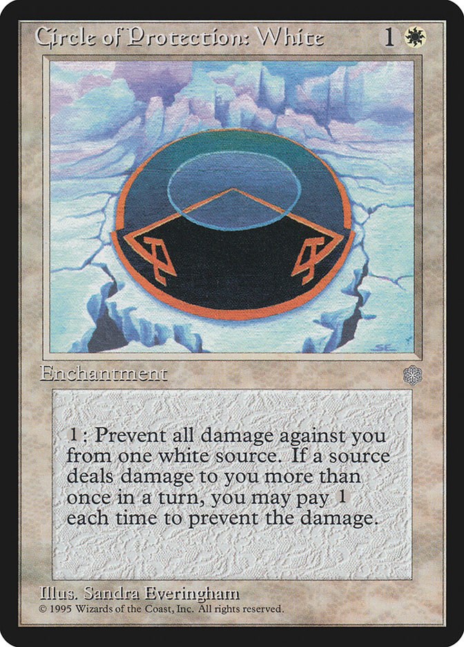 Circle of Protection: White - Ice Age - Magic: The Gathering