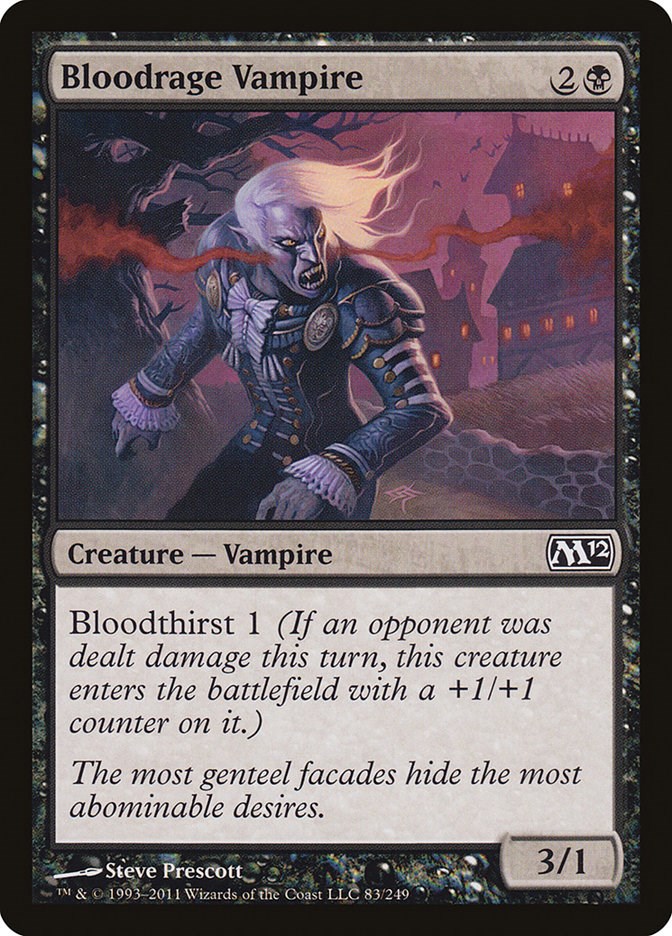 Bloodrage Vampire - Magic 2012 (M12) - Magic: The Gathering