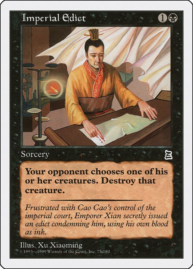 Imperial Edict - Portal Three Kingdoms - Magic: The Gathering
