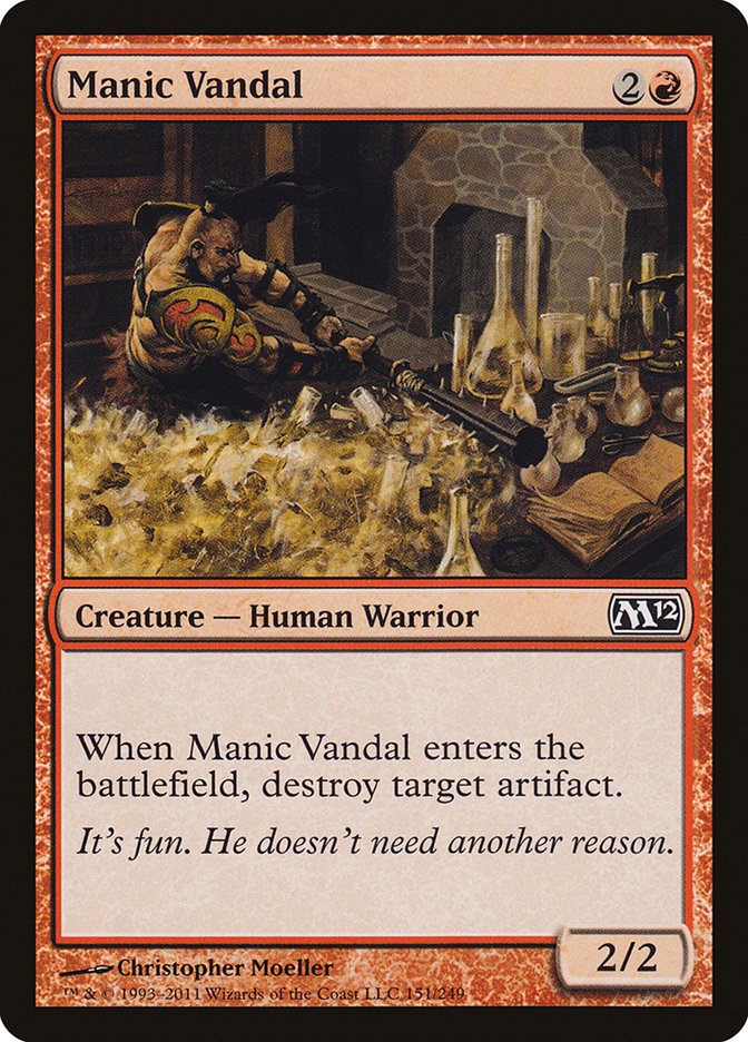 Manic Vandal - Magic 2012 (M12) - Magic: The Gathering