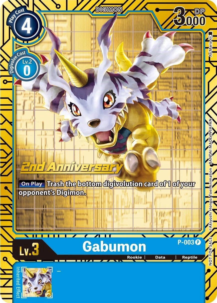 Gabumon - P-003 (2nd Anniversary Card Set) - Digimon Promotion Cards ...