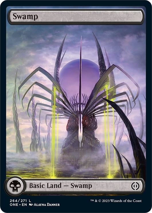 Swamp (264) - Full Art - Phyrexia: All Will Be One - Magic: The Gathering