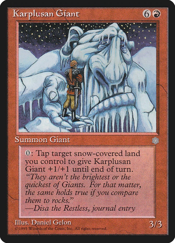 Karplusan Giant - Ice Age - Magic: The Gathering