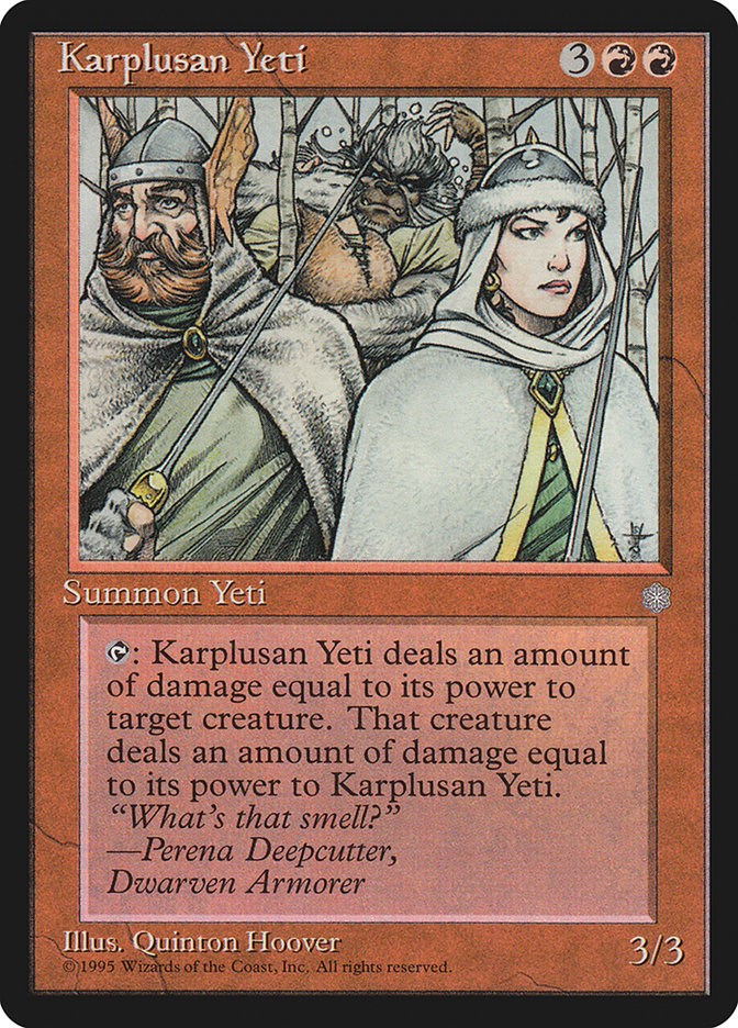 Karplusan Yeti - Ice Age - Magic: The Gathering
