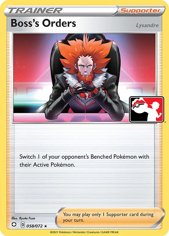 Boss's Orders - 058/072 - Prize Pack Series Cards - Pokemon