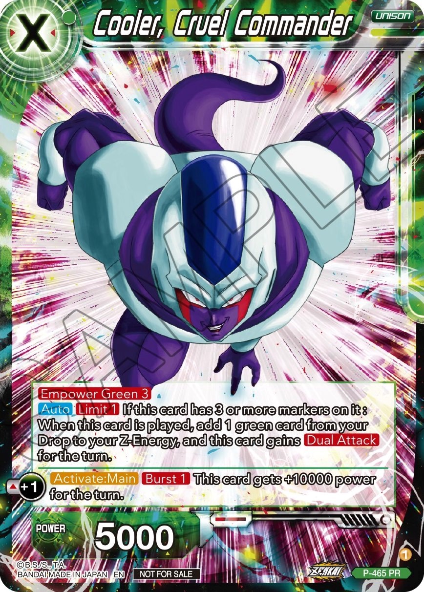 Cooler, Cruel Commander (Z03 Dash Pack) - Promotion Cards - Dragon Ball ...