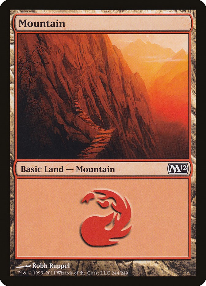 Mountain (244) - Magic 2012 (M12) - Magic: The Gathering