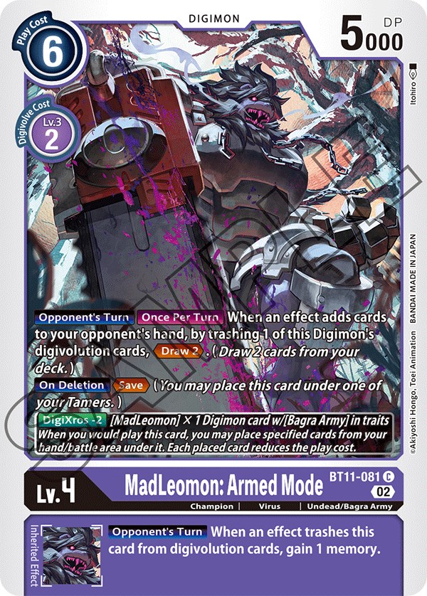 MadLeomon: Armed Mode - Dimensional Phase - Digimon Card Game