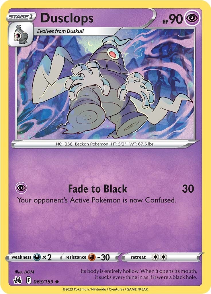 Pokemon Dusclops Card
