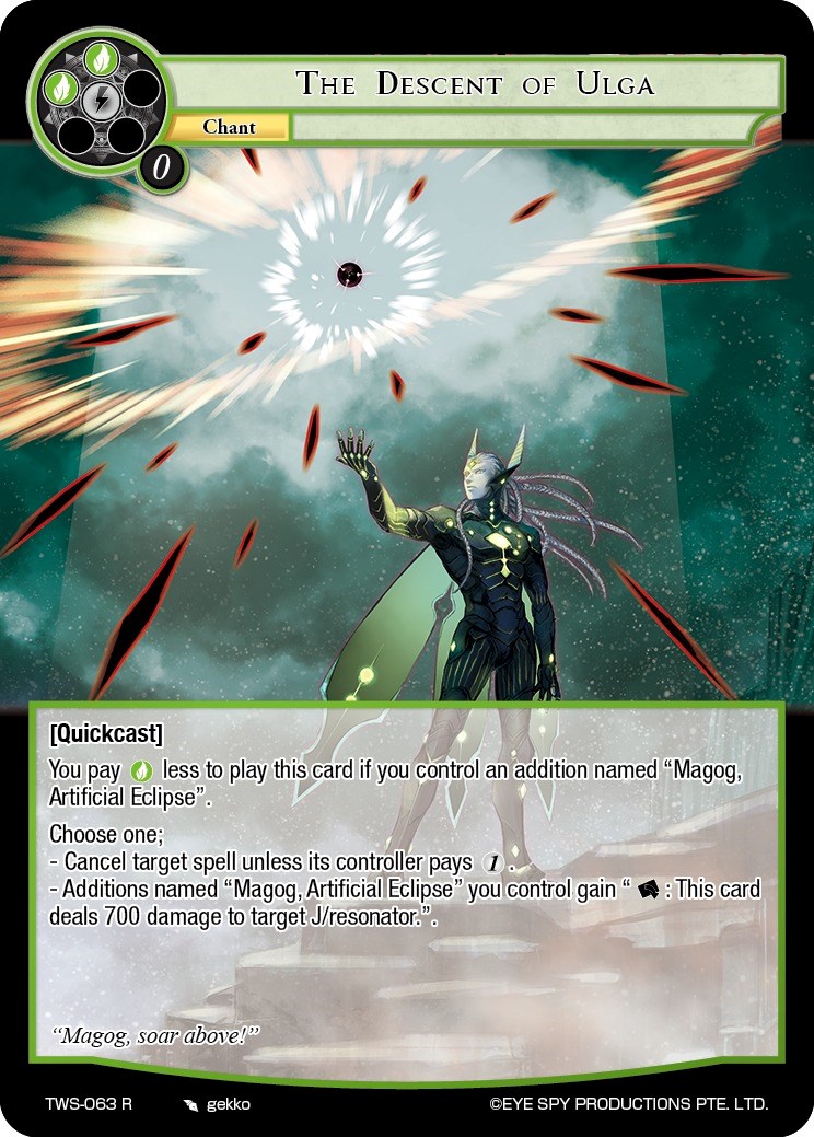 The Descent of Ulga - The War of the Suns - Force of Will