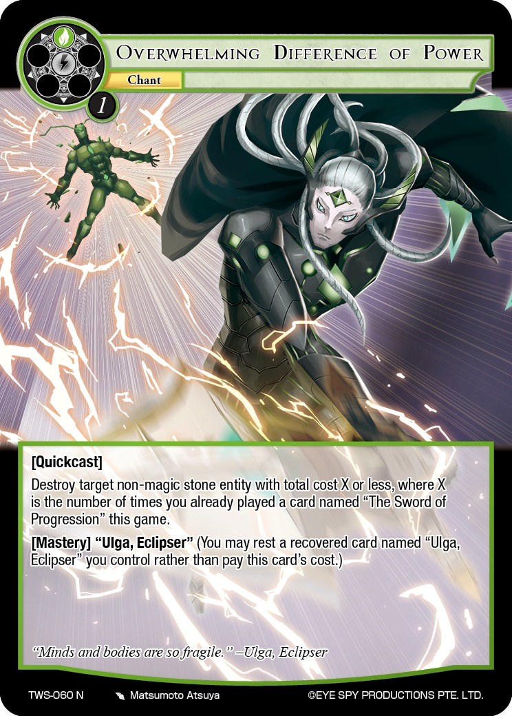 Overwhelming Difference of Power - The War of the Suns - Force of Will