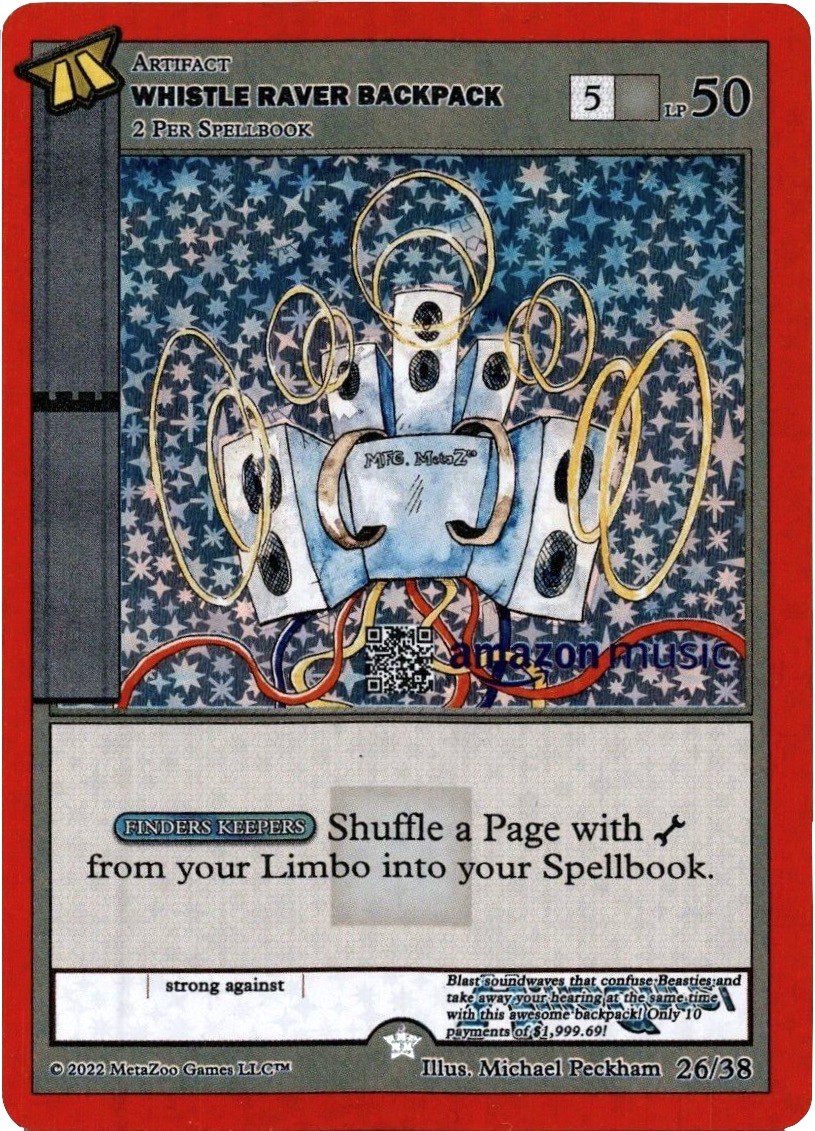 Whistle Raver Backpack (Amazon Music) - Hiroquest 2.0 - MetaZoo