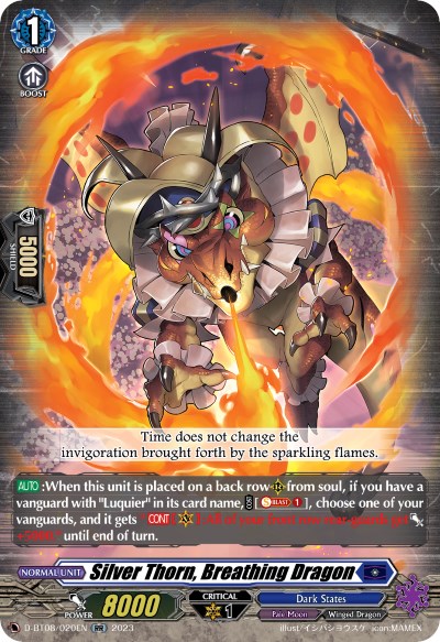 Silver Thorn, Breathing Dragon - Minerva Rising - Cardfight Vanguard
