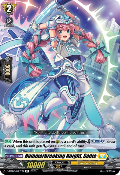 Hammerbreaking Knight, Sadie - Minerva Rising - Cardfight Vanguard