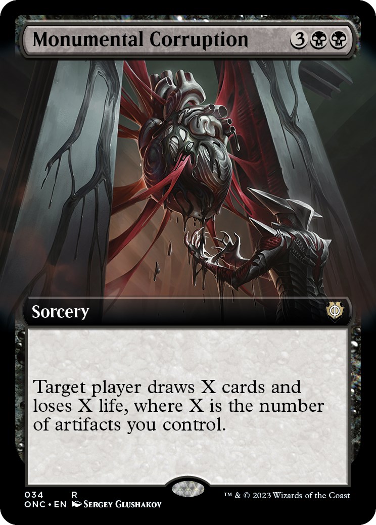 Monumental Corruption (Extended Art) - Commander: Phyrexia: All Will Be ...