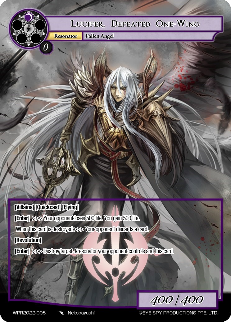 Lucifer, Defeated One-Wing - Promo Cards - Force of Will