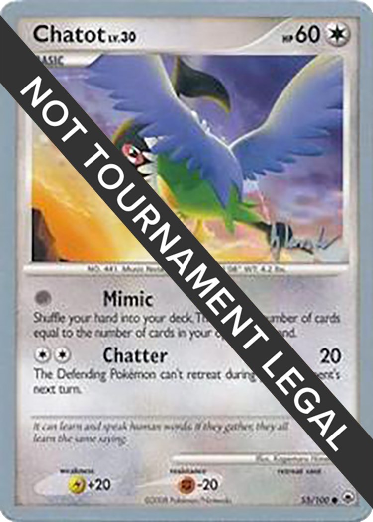 Chatot - 2008 (Dylan Lefavour) - World Championship Decks - Pokemon
