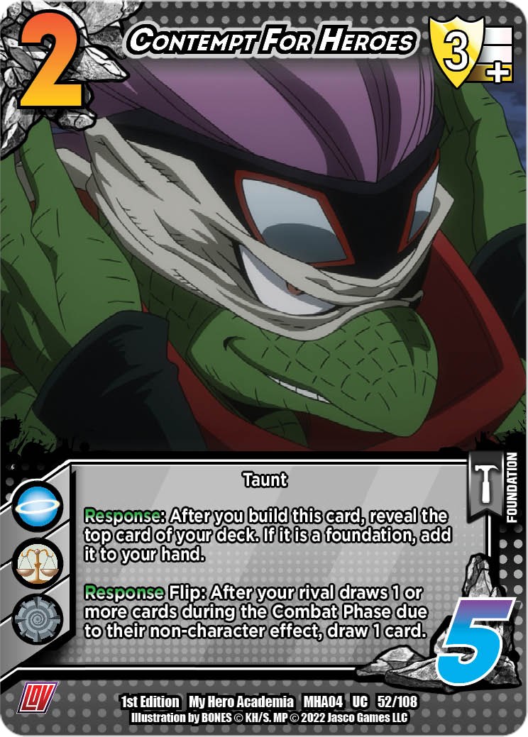 Contempt For Heroes Universus My Hero Academia League Of Villains Universus
