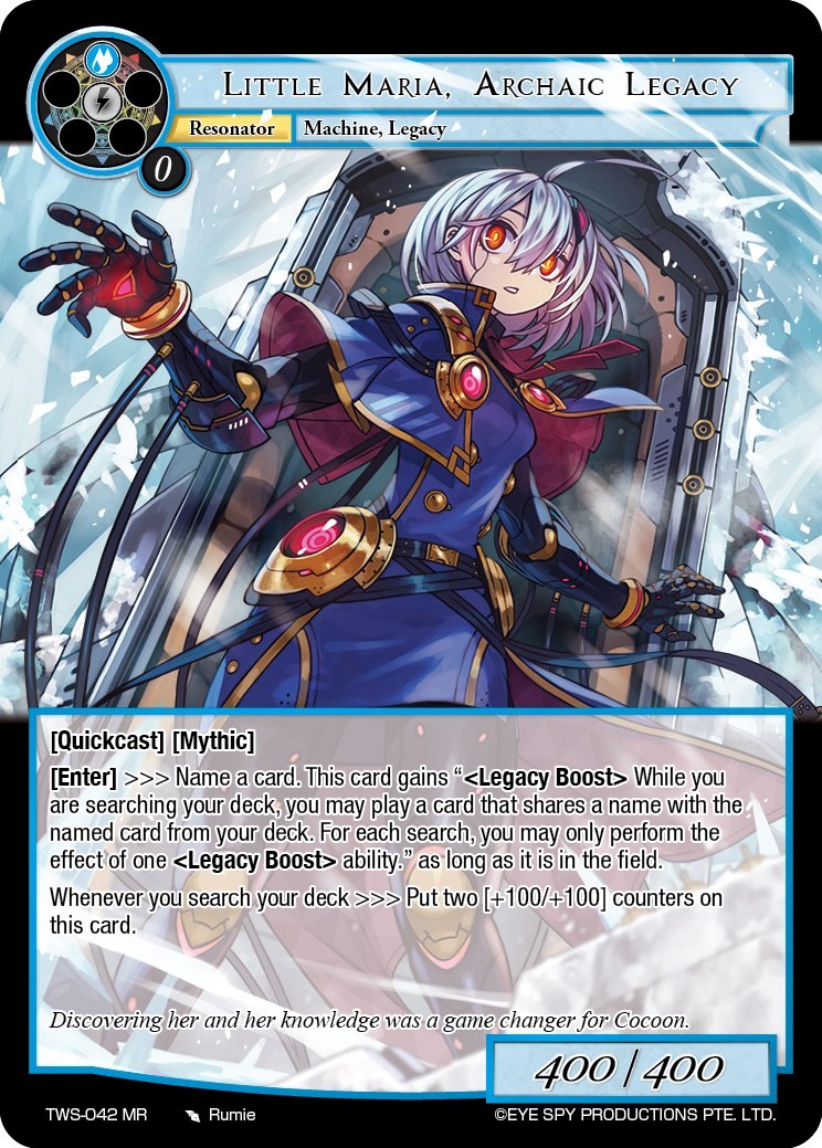 Little Maria, Archaic Legacy - The War of the Suns - Force of Will