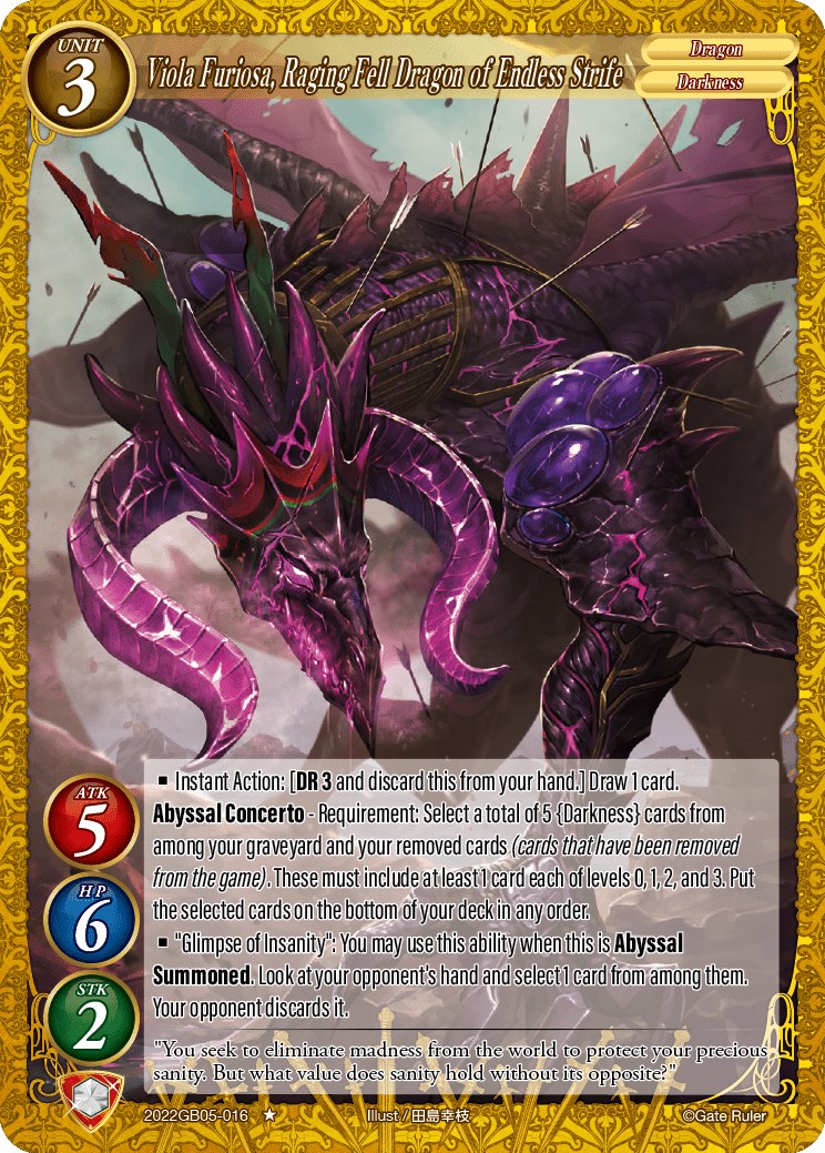 Viola Furiosa, Raging Fell Dragon of Endless Strife - Shout with the ...