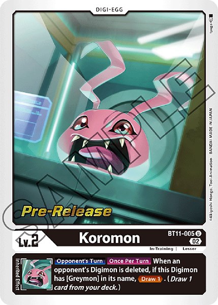 Koromon - Dimensional Phase Pre-Release Cards - Digimon Card Game