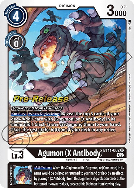 Agumon (X Antibody) - Dimensional Phase Pre-Release Cards - Digimon ...