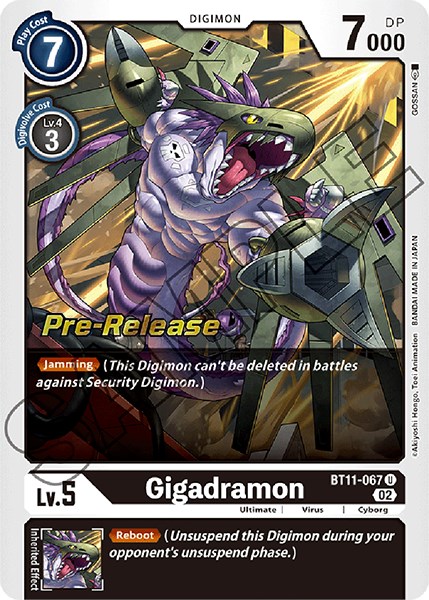 Gigadramon - Dimensional Phase Pre-Release Cards - Digimon Card Game