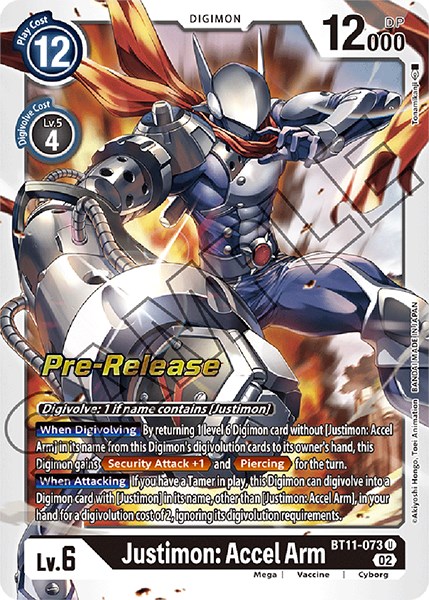 Justimon: Accel Arm - Dimensional Phase Pre-Release Cards - Digimon ...