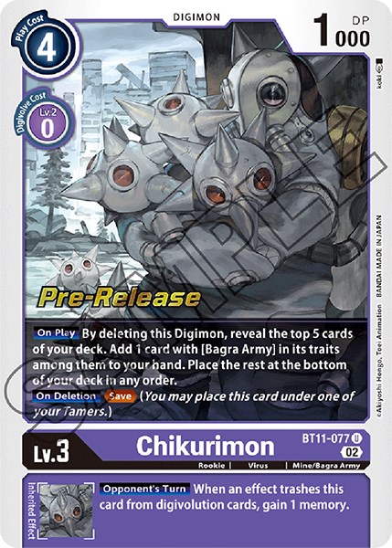 Chikurimon - Dimensional Phase Pre-Release Cards - Digimon Card Game