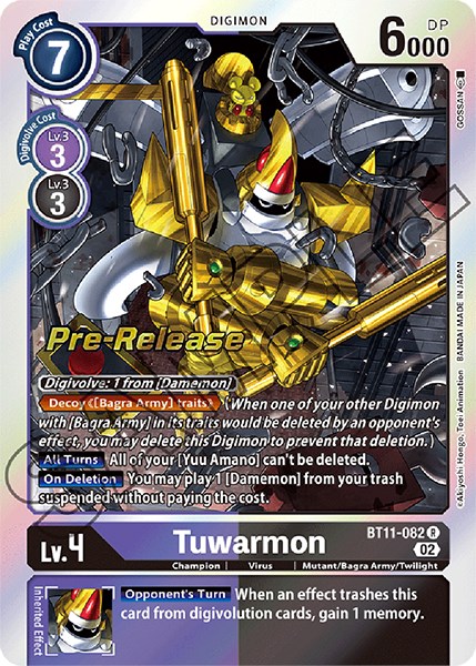 Tuwarmon - Dimensional Phase Pre-Release Cards - Digimon Card Game