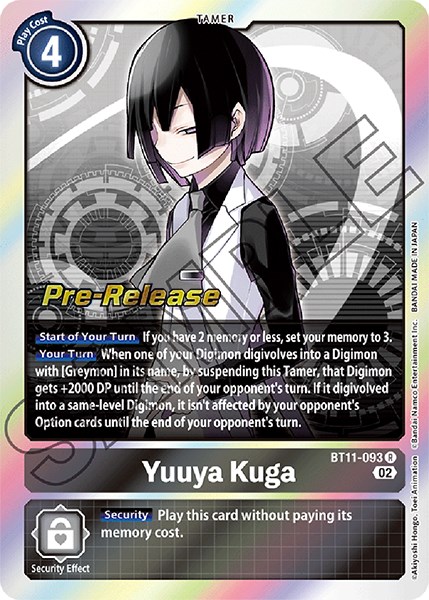 Yuuya Kuga - Dimensional Phase Pre-Release Cards - Digimon Card Game