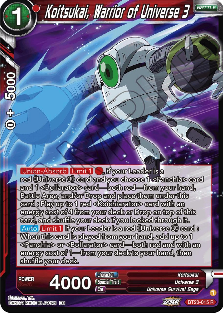 Koitsukai, Warrior of Universe 3 - Power Absorbed - Dragon Ball Super CCG