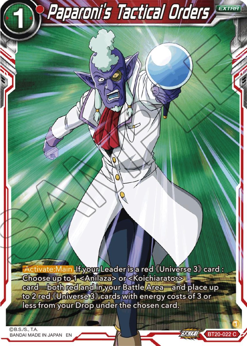 Paparoni's Tactical Orders - Power Absorbed - Dragon Ball Super CCG